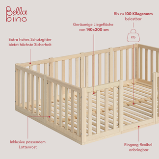 Erstaunlich Bodenbett Mit Hohem Gitter Bilder